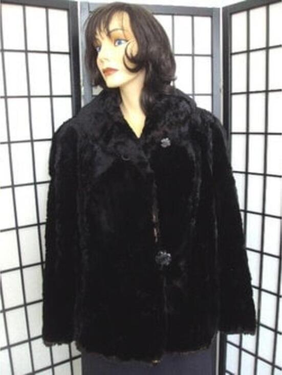 Jackets & Coats | Scrap Item Worned Out Sheared Black Rabbit Fur Jacket ...